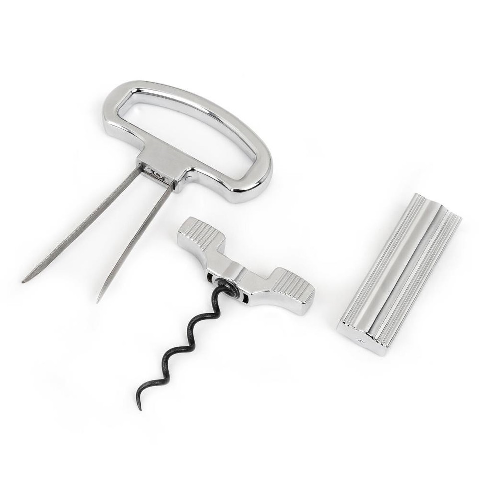 Multifunction Two-Prong Cork Puller Remover Ah-So Old Wine Opener Beer ...