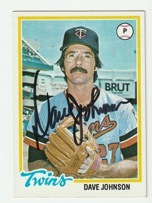 Dave Johnson Signed 1978 Topps Card #627 Auto Minnesota Twins Autograph ...