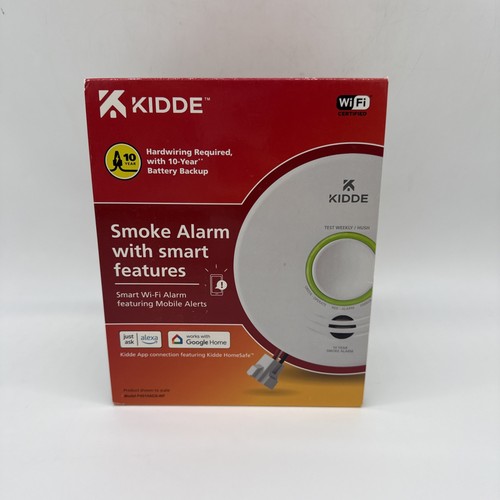 Kidde Hardwired Smart Smoke Detector 10yr Battery Back-Up & Voice ...