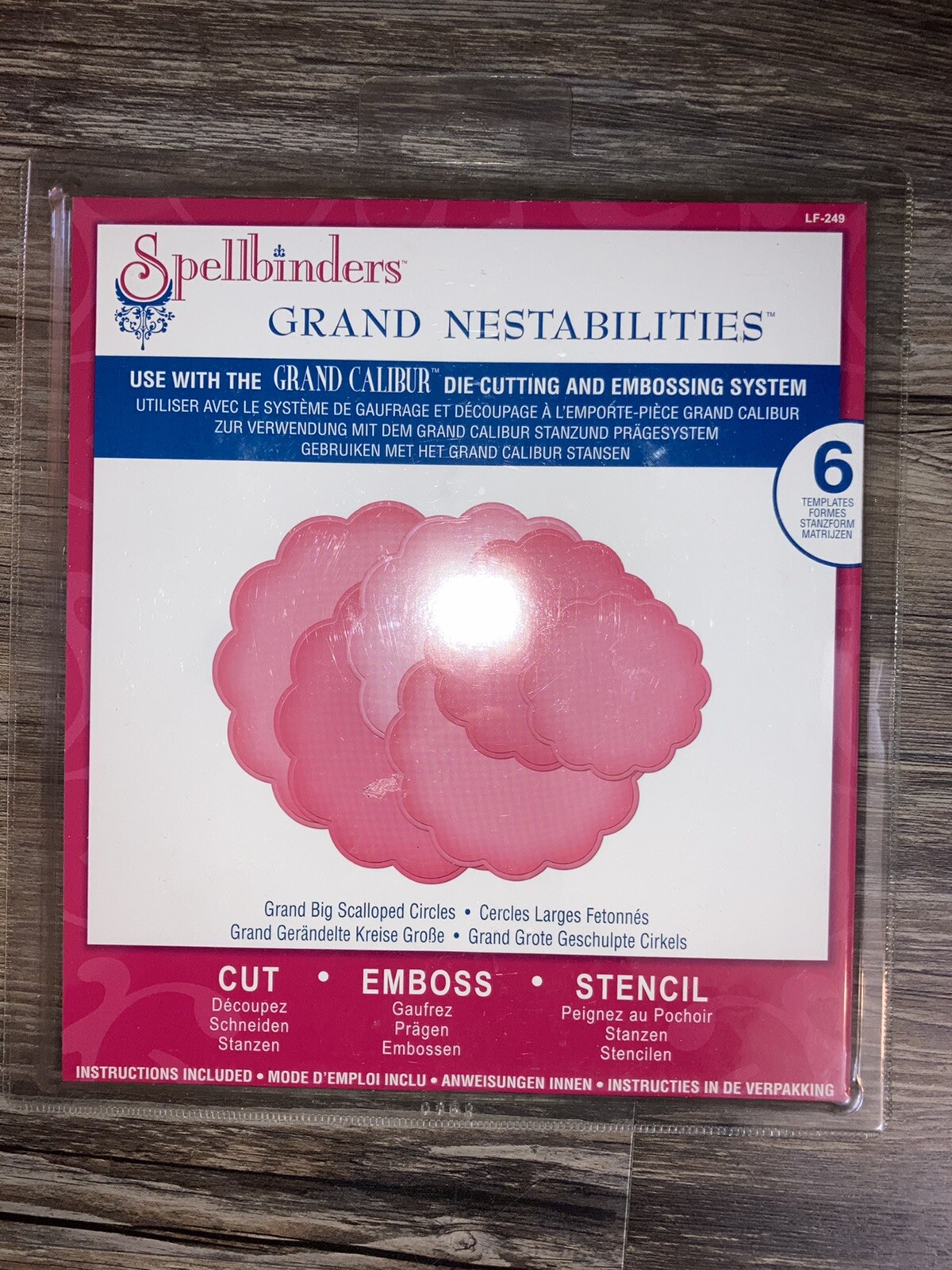LOT of Spellbinders GRAND CALIBUR NESTABILITIES 6 SETS OF METAL CUTTING ...