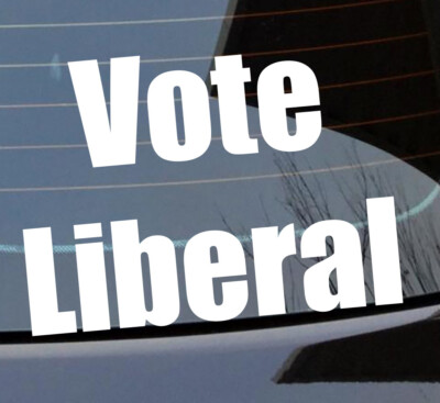 Vote Liberal Stickers vinyl cut political view funny voter Australia ...