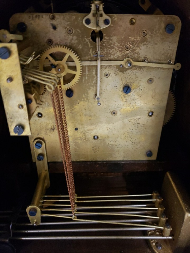 1927 Vintage Seth Thomas Key Winding Mantle Clock & Keys, Excellent To ...