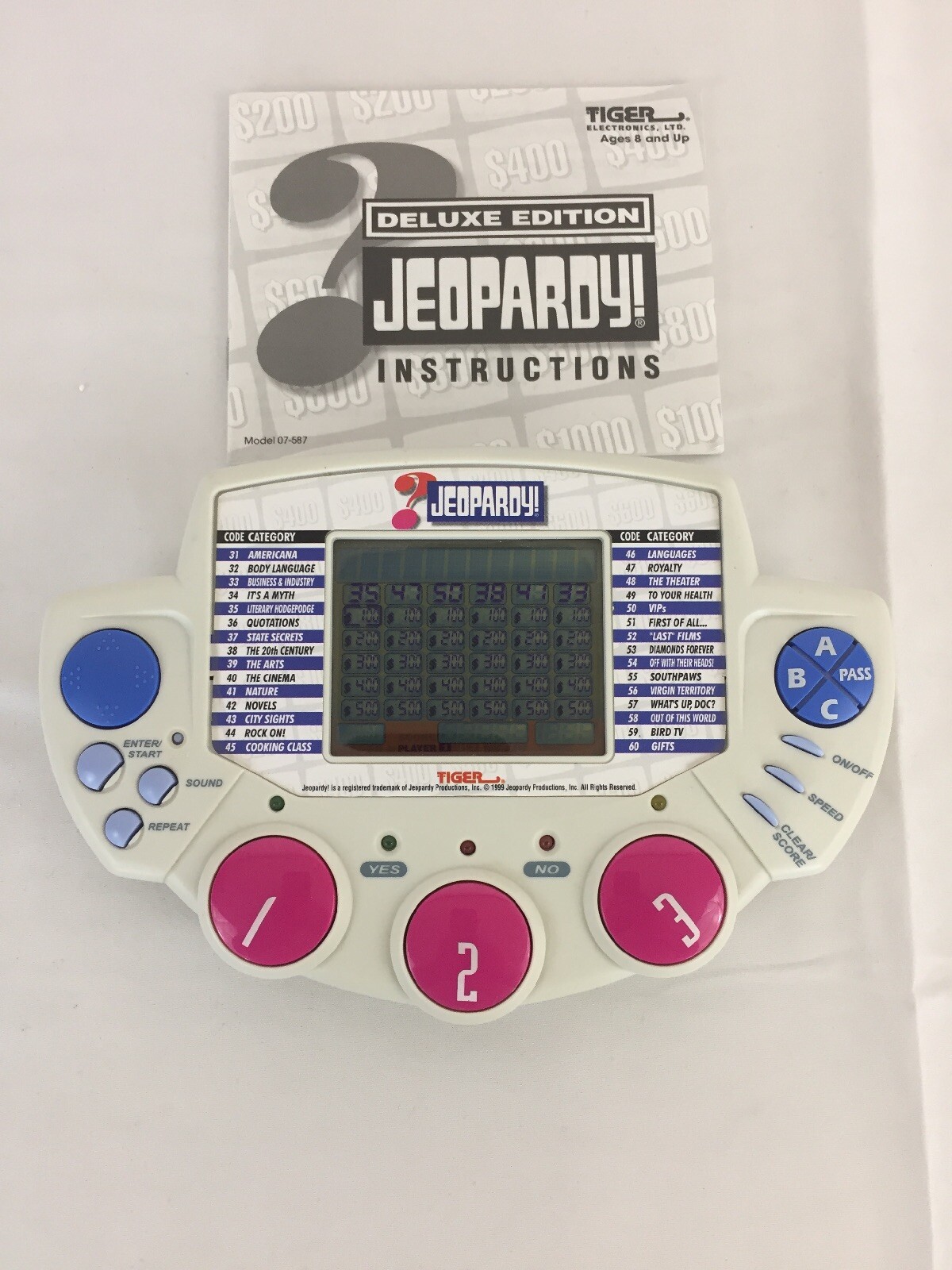 Tiger Electronics Vtg Jeopardy! Handheld Console Game | eBay