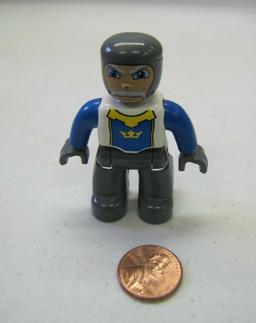 Lego Duplo Grandpa Knight W/ Mustache Helmet Figure Castle Set Minifig ...
