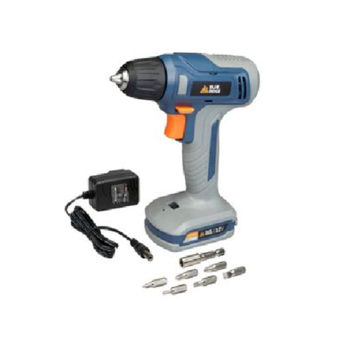 Blue Ridge Tools 12V MAX Rechargeable Drill Includes Driving Bits ...