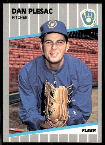 1989 Fleer Baseball Card Dan Plesac Milwaukee Brewers #195 | eBay