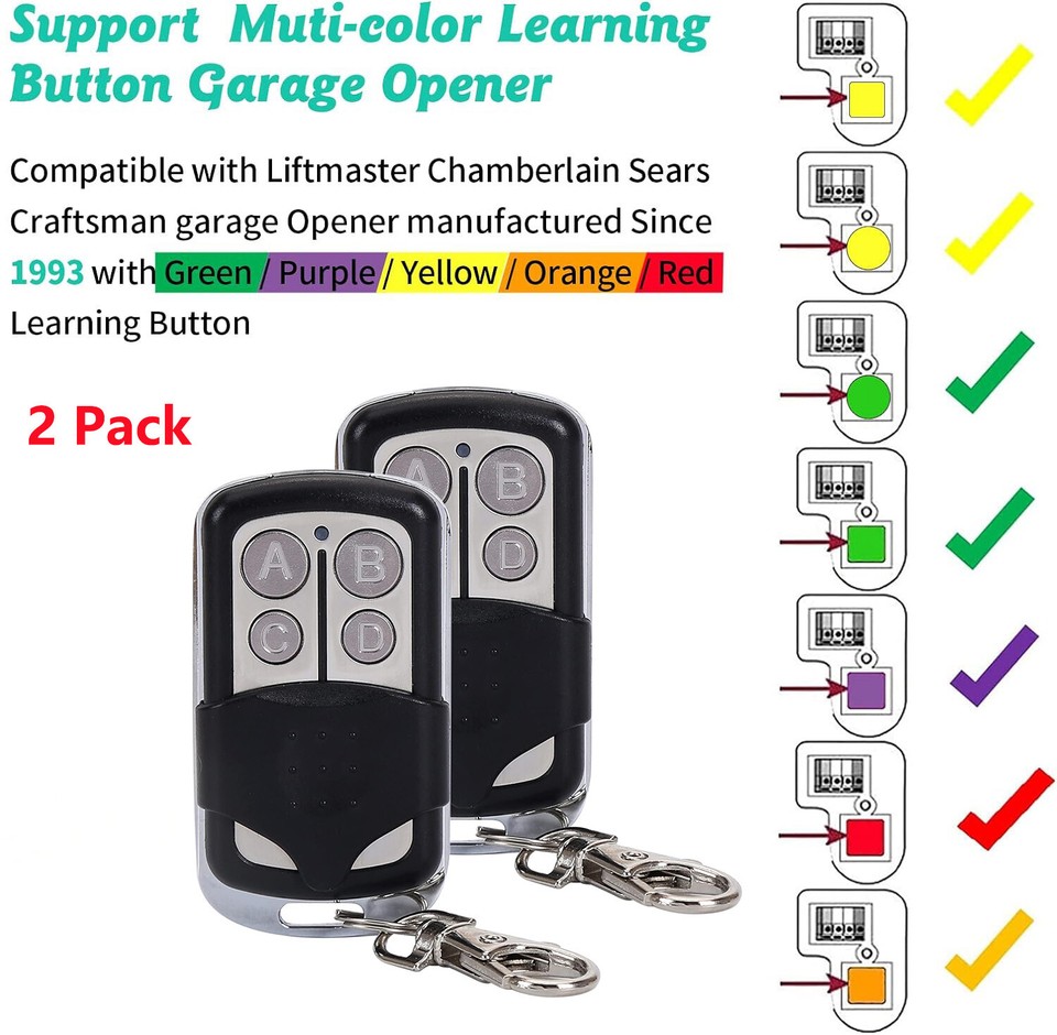 Garage Door Remote 891LM 893LM for Liftmaster Chamberlain Craftsman ...