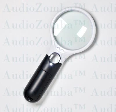 STYLUS MAGNIFIER HAND-HELD 2 LENSES LED LIT OPTIMISED FOR VINYL ...