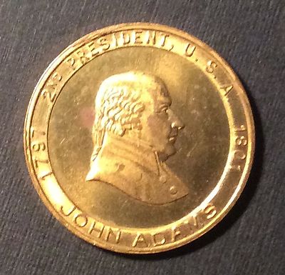 JOHN ADAMS 2ND US President 1797-1801 Token Medal | eBay