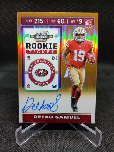 2019 Panini Contenders Optic Deebo Samuel /50 Orange Autograph Rookie ...