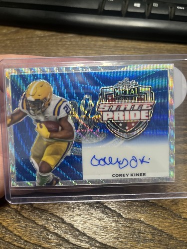 Corey Kiner Autograph State Pride Metal Draft 28/30 Football Card | eBay