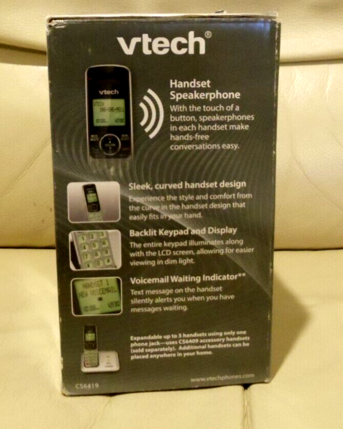 Vtech CS6419 Cordless Phone System, Handset Speakerphone | eBay
