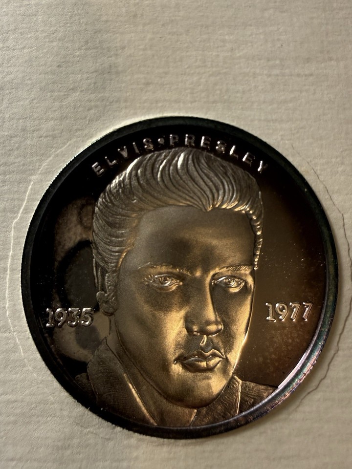 1993 Elvis Presley First Day Cover Proof &Stamp .999 Silver 1oz Coin ...
