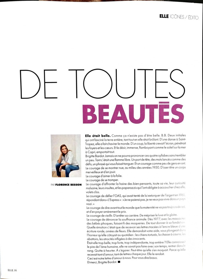🌹 ELLE Hors-Série Icône - Brigitte Bardot "L'éternelle insoumise" neuf ...