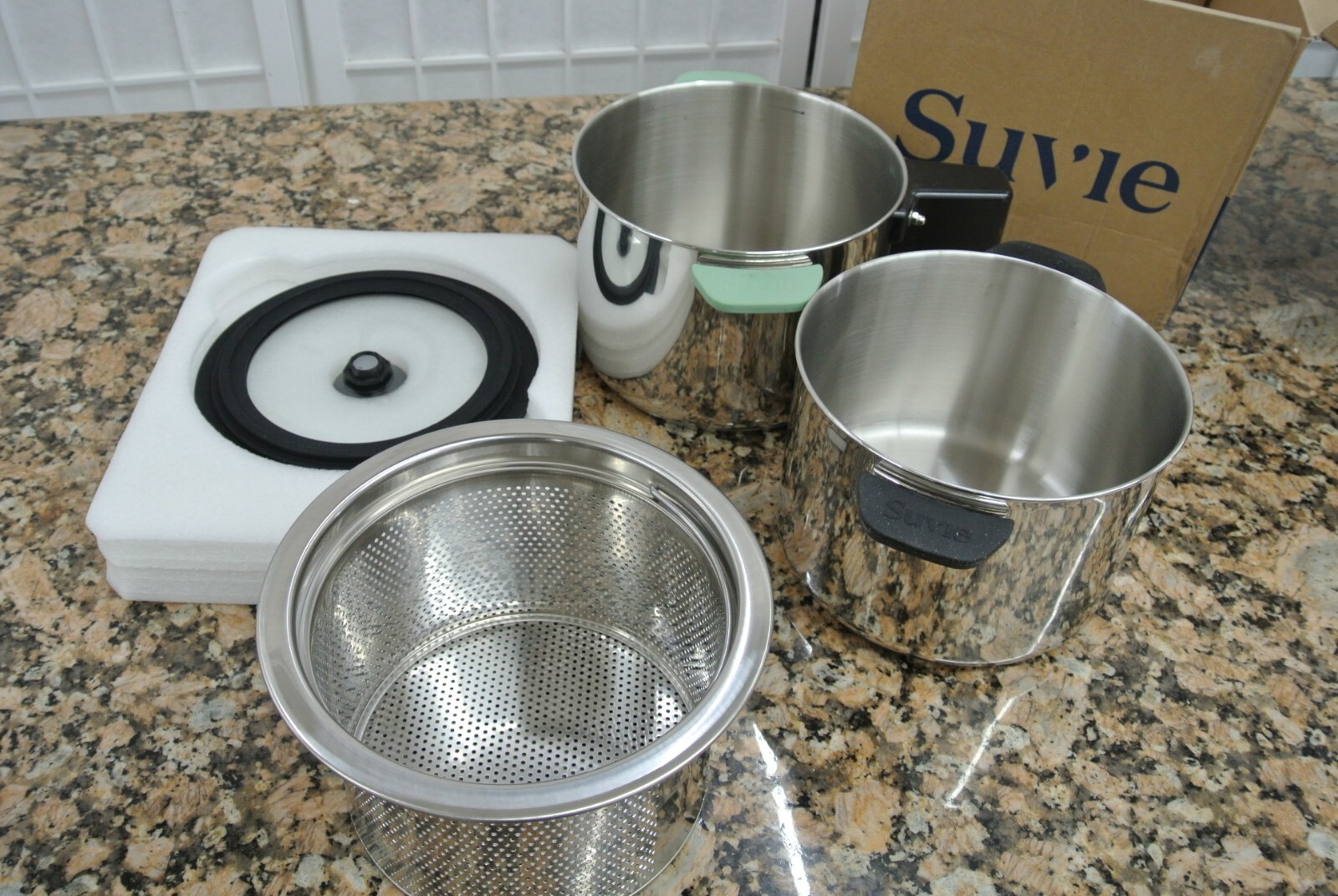 Suvie Kitchen Starch Pot, Rice Pot, Pasta Strainer & Lid (DNT LOC. BY ...