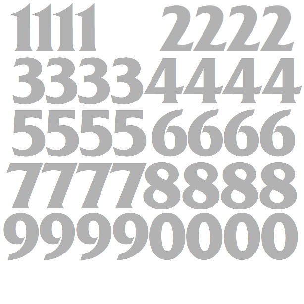 Lot of 40 White or Black Vinyl Mailbox, Tool Box,Locker Numbers Decal ...