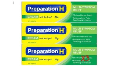 3x Canadian Preparation H Cream With Bio-Dyne Multi-Symptom 25g Canada ...