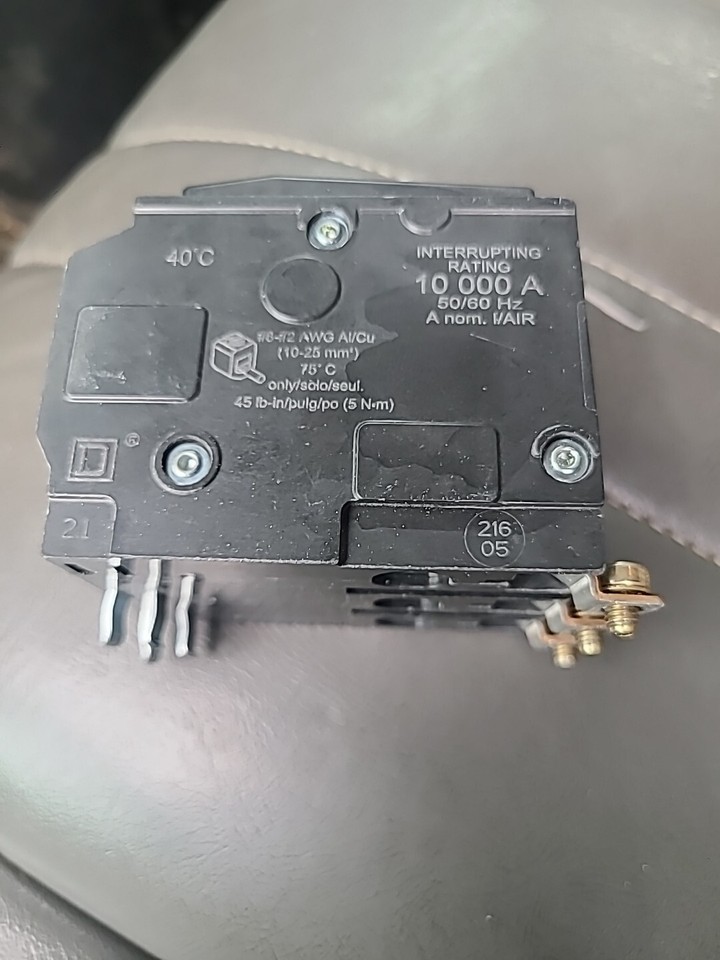 Square D QOB340 Bolt On Circuit Breaker 40-Amp 3-Pole 240V | eBay