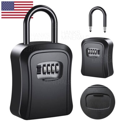 Key Safe 4-Digit Combination Lock Box Wall Mount Storage Safe Security ...
