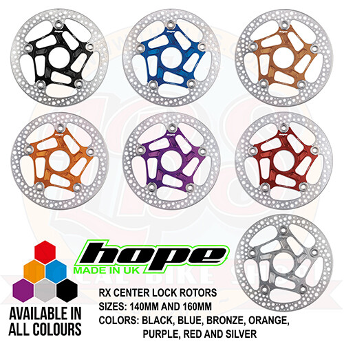 Hope Road Gravel RX CL Centre Lock Rotor 140mm 160mm - All Colors ...