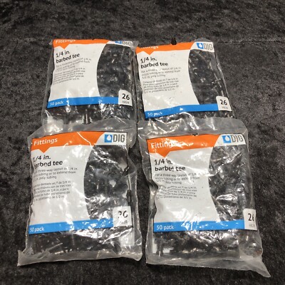 DIG H82B 1/4" Tee Fitting (PACK OF 50) X 4= 200 Tees | eBay