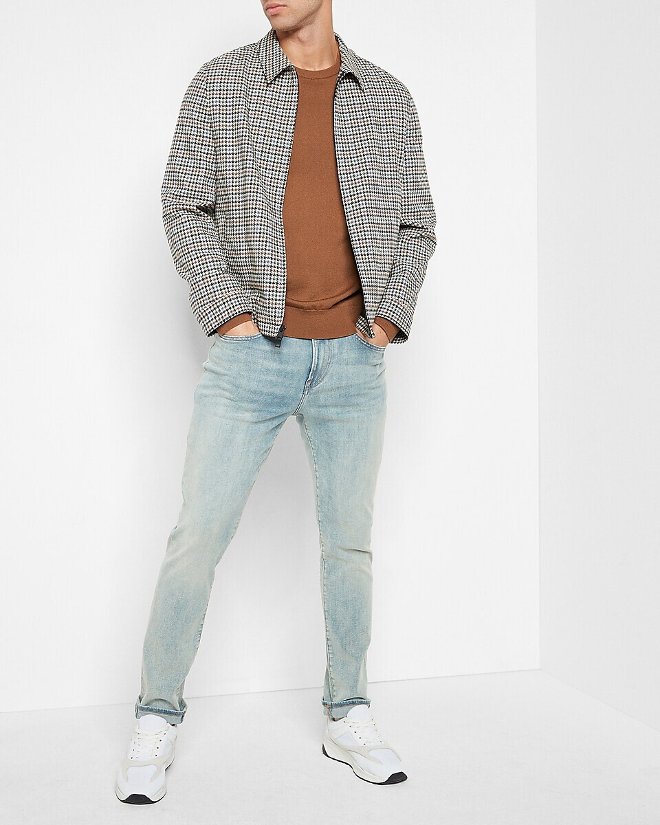 NEW EXPRESS $198 MULTI COLOR CHECKERED HARRINGTON SUIT JACKET SZ S ...