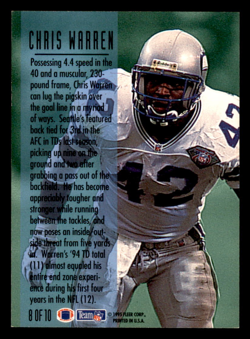 1995 Fleer TD Sensations #8 Chris Warren Seattle Seahawks | eBay