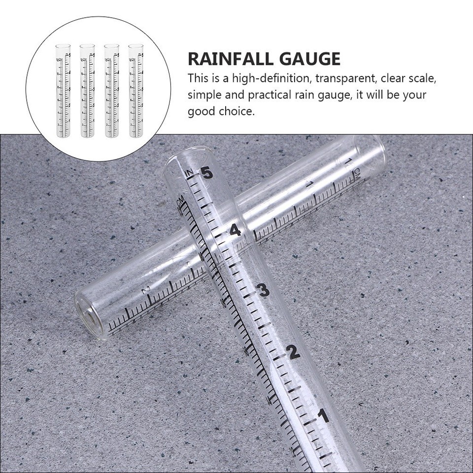 4 Pcs Measuring Cup Rain Gauge Container Tool Outdoor Rainfall and ...