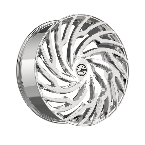 1 X Azara AZA-536 Nano Chrome 18X8 5x112/5x114.3 74.1 Hub 35 Offset ...