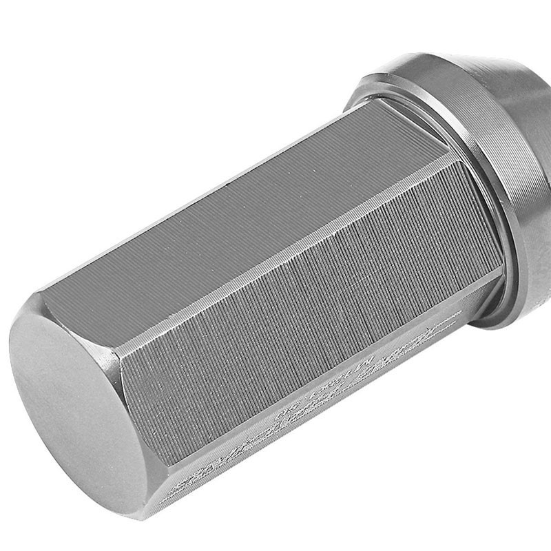Gunmetal Aluminum M12x1.50 50MM Hexagon Close Acorn 20x Conical Lug ...