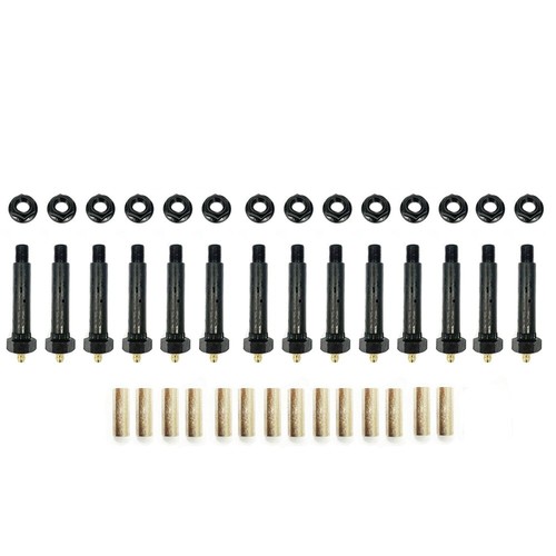 14-Pack 9/16" X 3" Trailer Leaf Spring Wet Bolts w/Bronze Bushings | eBay