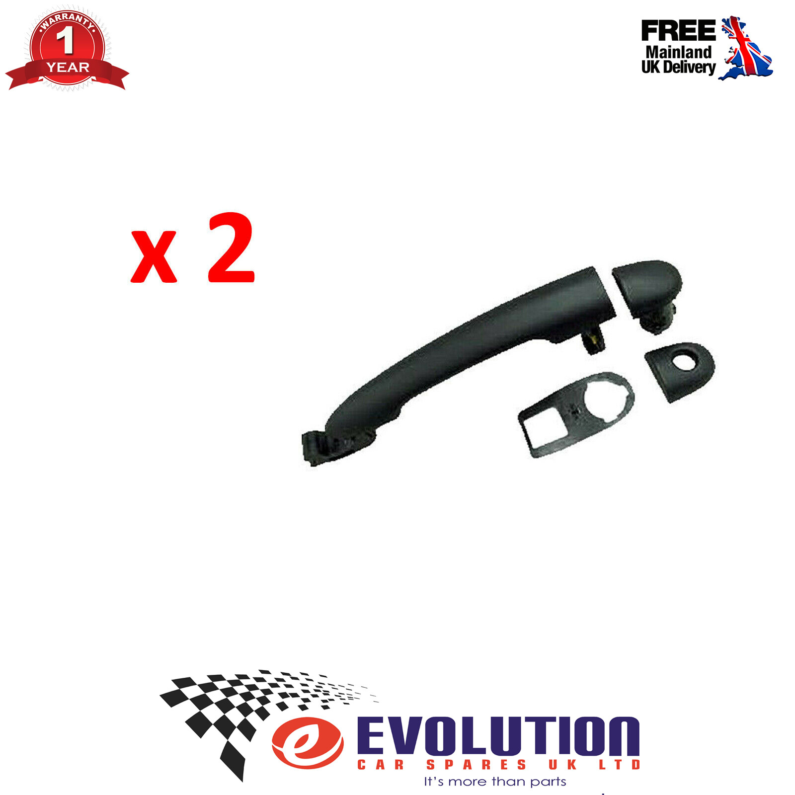 Door Handle x2 Fits Renault Master MK3 Vauxhall Movano MK2 2010 On ...