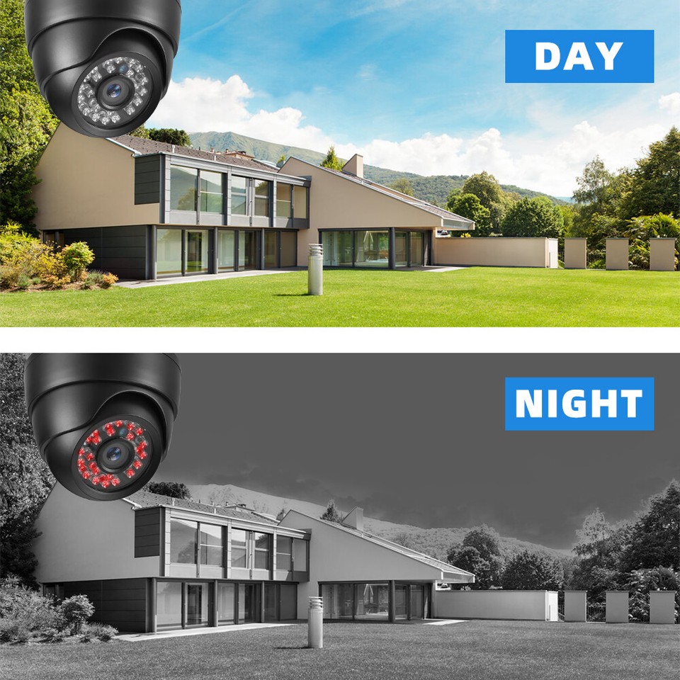 Home Security Camera CCTV System Kit 4CH 1080P DVR Night Vision Outdoor ...