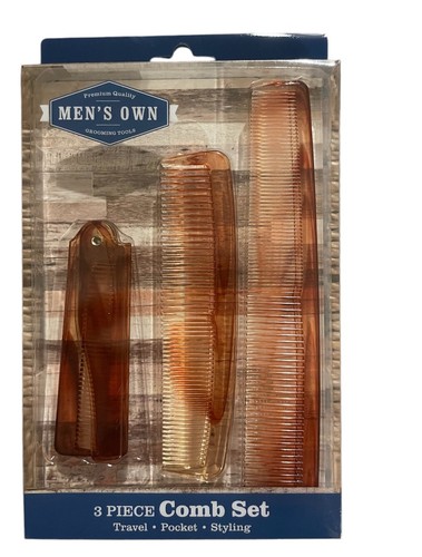 Men’s Own Grooming Tools 3 Piece Comb Set NEW IN BOX | eBay