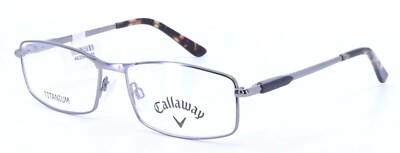 CALLAWAY C 46 20 Matte Gunmetal Rectangular Titanium Eyeglasses Frames ...