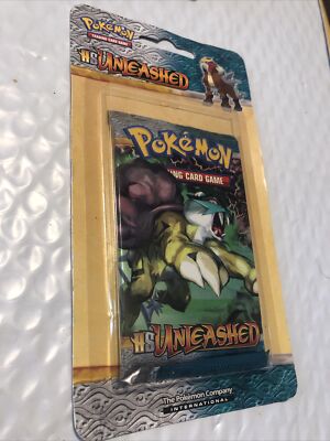 Pokemon TCG HS Unleashed Sealed Blister Cardboard Booster Pack New ...