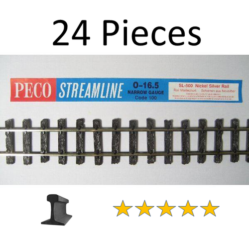 Peco On30 16.5 ~ New 2025 ~ Code 100 Flexible Flex Track Wood ~ 24 Pc ...