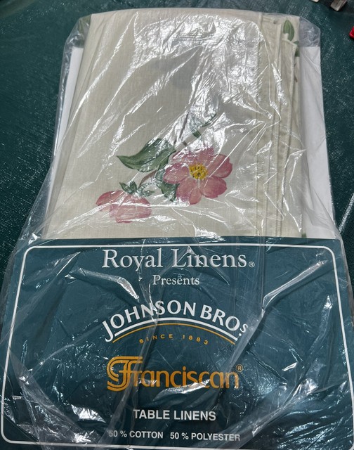 Royal Linens Johnson Bros Franciscan Desert Rose in Pkg 52"x70"Oblong ...