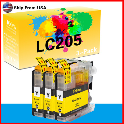 3PK LC205XXL Ink Cartridge LC205 XXL for MFC J4620DW J5720DW J4420DW ...
