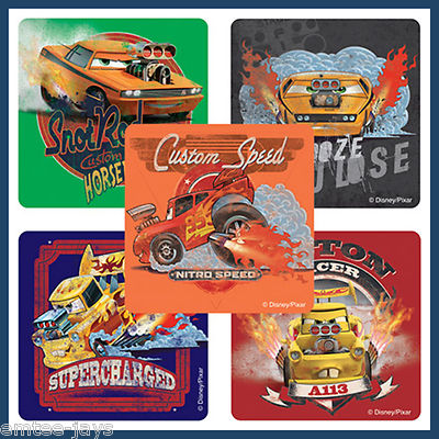 Disney Cars Stickers x 5 - Lightning McQueen - Speed Car - Hot Rod Cars ...