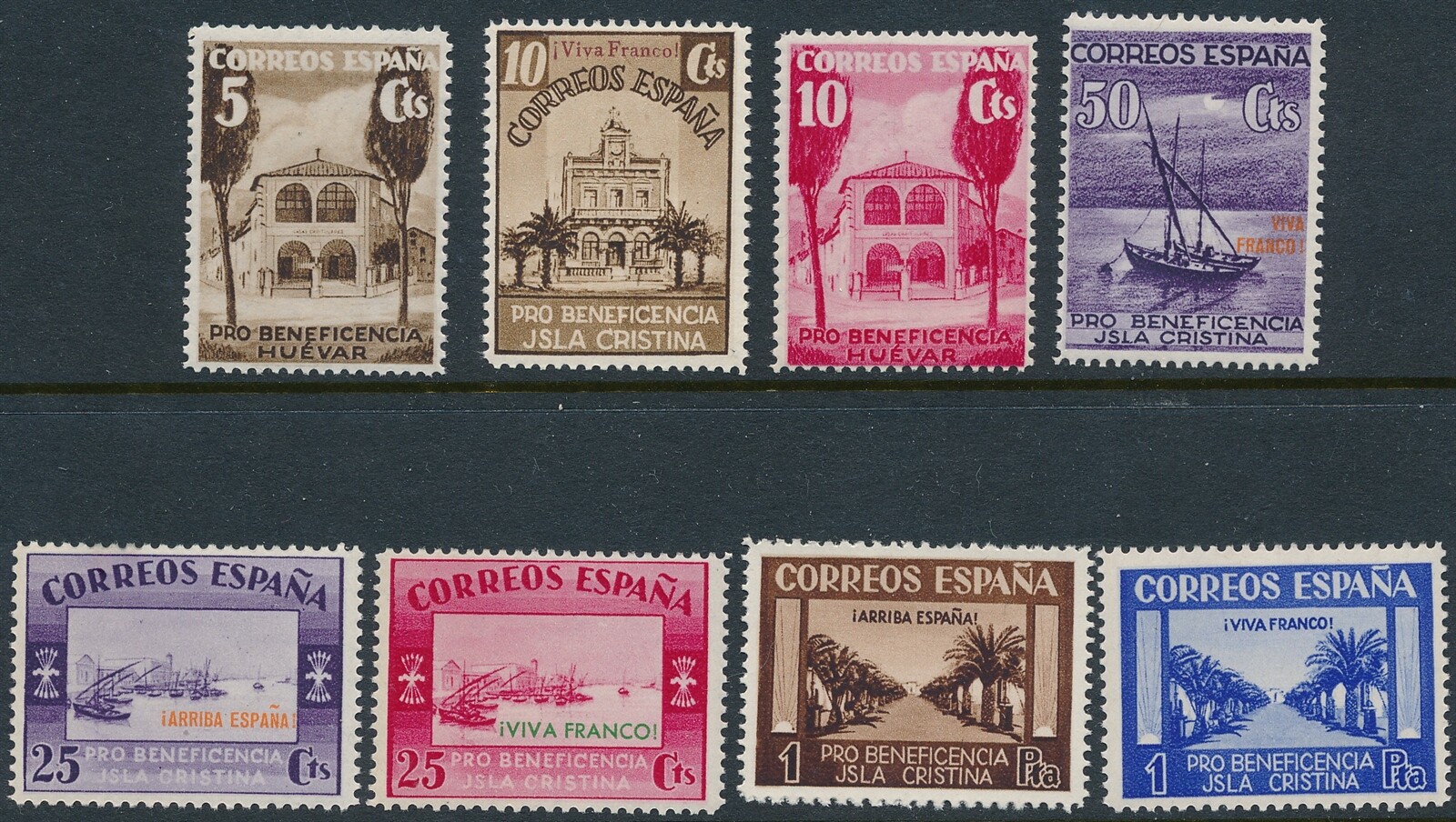 Stamp Spain WWII Cinderella Viva Franco Civil War Pro Beneficencia ...