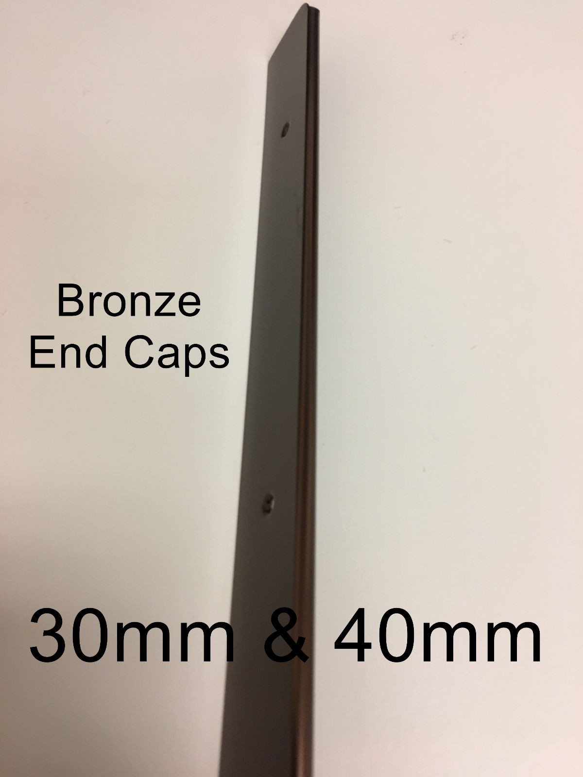 Kitchen Worktop Edging Trim BRONZE END CAP 40mm with screws. BARGAIN ...