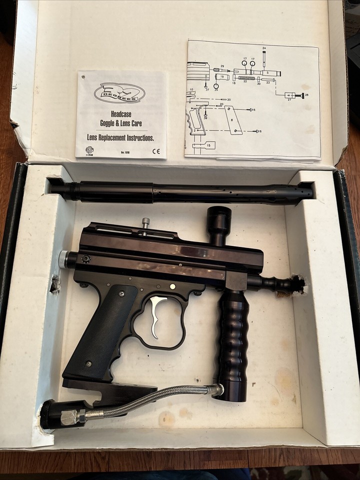 Paintball Gun, Hoppers, Barrel Squeegee, CO 2 Tanks, Canisters, Lot | eBay