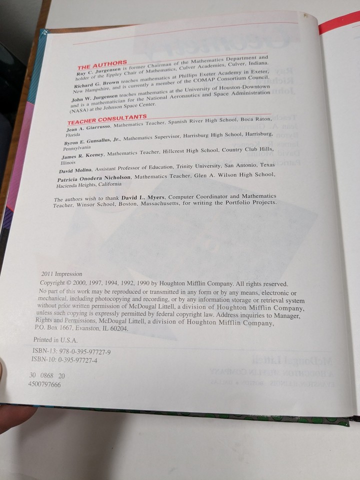 Geometry McDougal Littell Hardcover Textbook Math High School Jurgensen ...