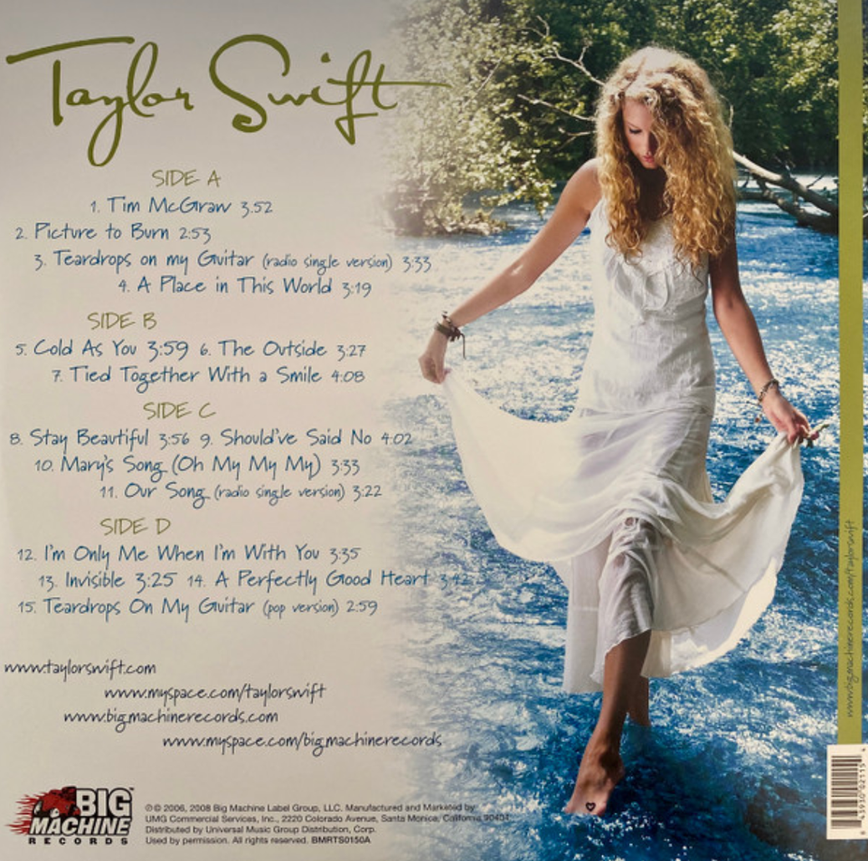 Taylor Swift - s/t (2018) Big Machine Records 2xLP colord vinyl SIGNED ...
