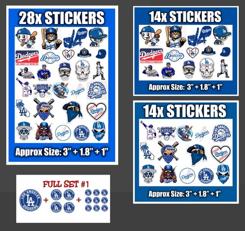 Los Angeles Dodgers Sticker Full Set Stickers | eBay