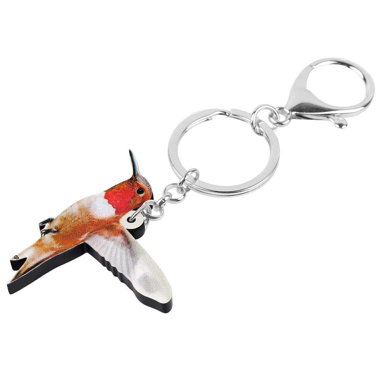 Acrylic Red Hummingbird Bird Keychains Bag Purse Key Ring Jewelry ...