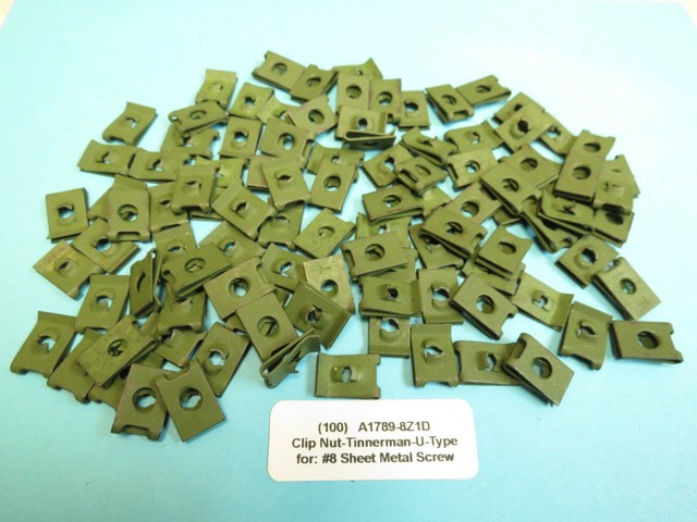 (100) Tinnerman A1789-8Z1D Clip Nut U-Type Nutplates Aircraft Aviation ...