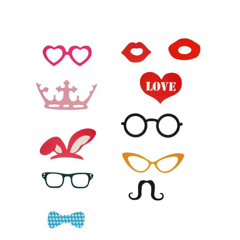 Funny Party Props Photo Booth Moustache Birthday Wedding Selfie ...