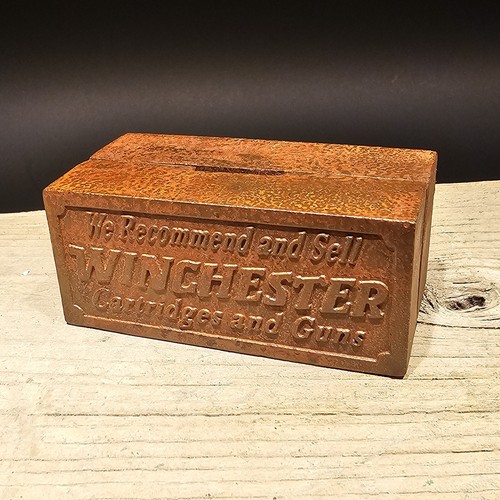 Vintage Antique Style Cast Iron Winchester Coin Bank | eBay